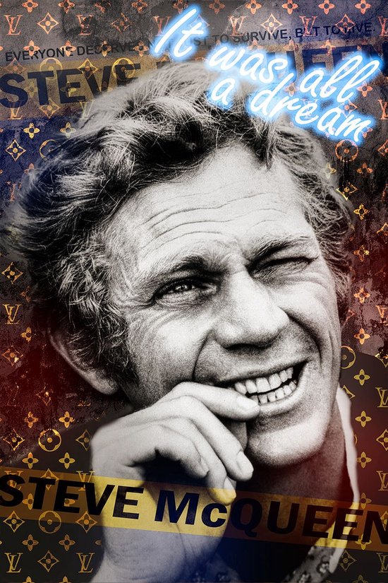 Steve McQueen - 100cm x 150cm - Fotokunst op PlexiglasⓇ incl. certificaat & garantie. | bol