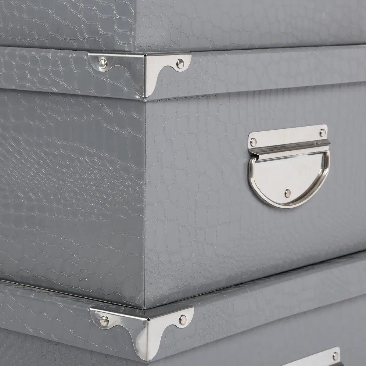 5Five Opbergdoos/box - 4x - beige - L32 x B21,5 x H12 cm - Stevig ...