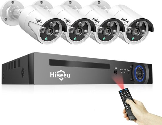 DrPhone NVRC3 – NVR Camera Systeem - 4MP Full HD 1080P – 1TB Opslag ...