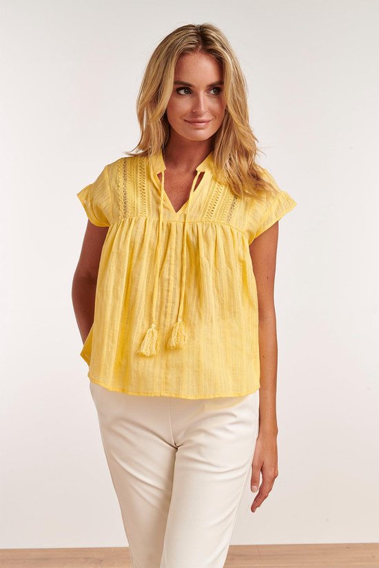 Smashed Lemon - Sandra Top - Geel - 22080-150-XS | bol