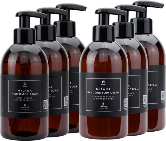 Grass Milana Perfumed Handverzorging Set - 3 x 300ml Handzeep & 3 x ...