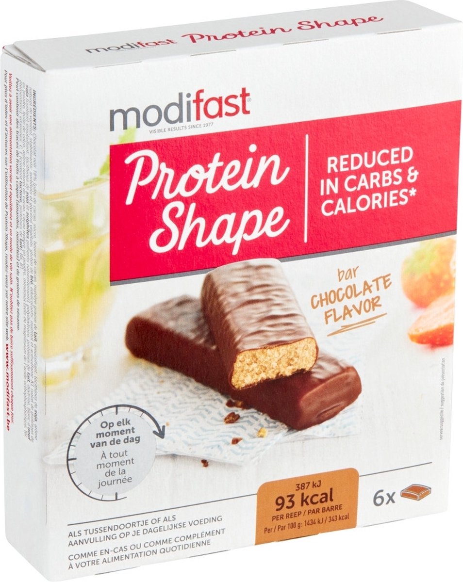 Modifast Protein Shape Reep Chocolade - 6 stuks | bol.com