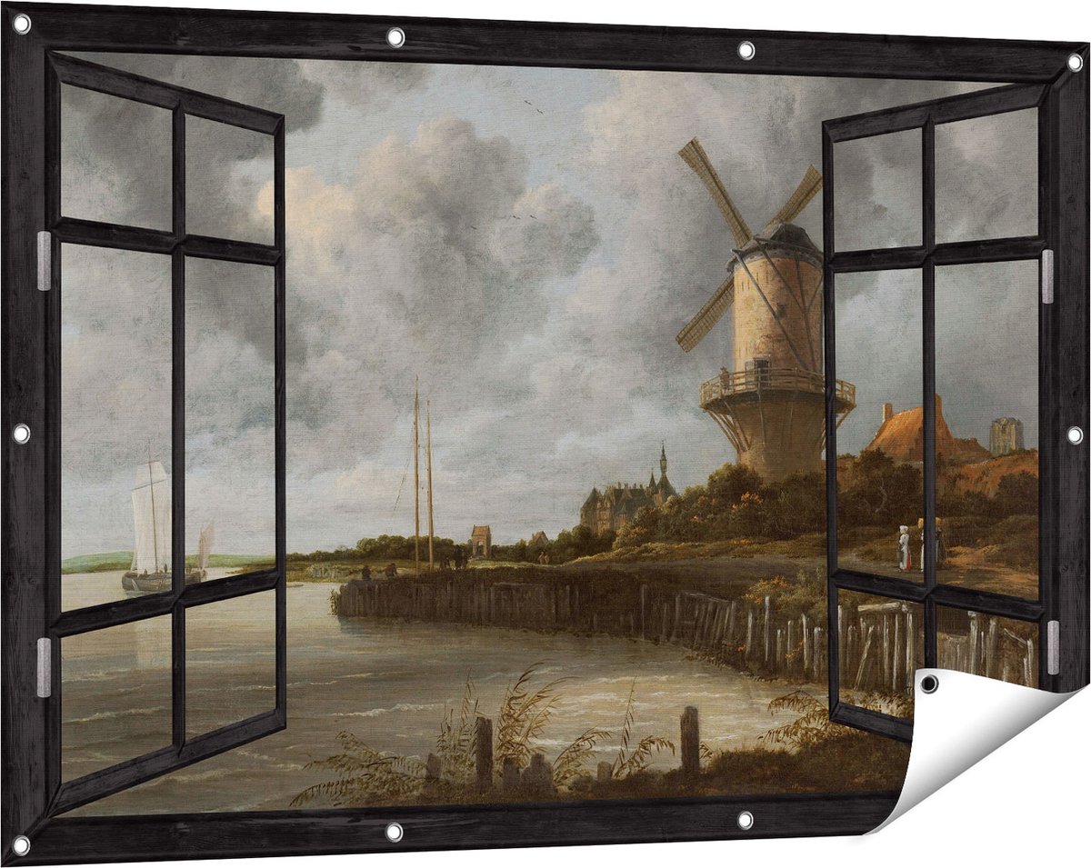Gards Tuinposter Doorkijk De Molen bij Wijk bij Duurstede - Jacob van ...