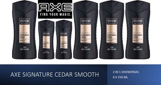 AXE Douchegel - Signature Cedar Smooth - 6 x 250 ml | bol