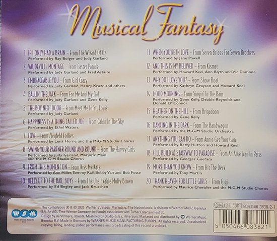 Musical Fantasy - Tijdloze Muziek Uit De Legendarische Hollywood Films ...