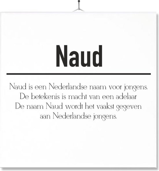 Tegel Met Opdruk | Betekenis | Kado | Cadeau | Met Naam - Naud | bol