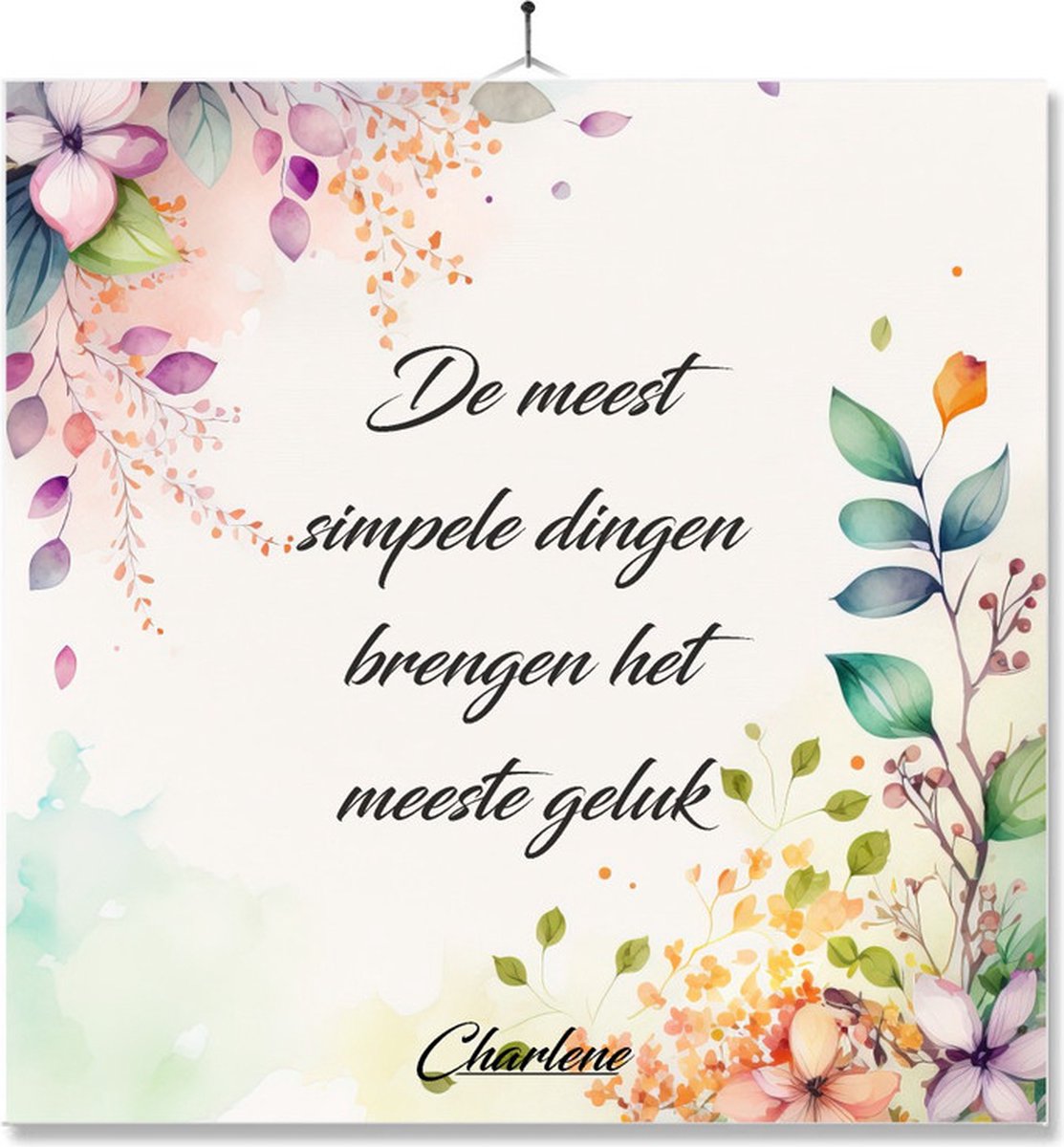 Tegel Met Opdruk | Spreuk | Motivatie | De meest simpele dingen brengen ...