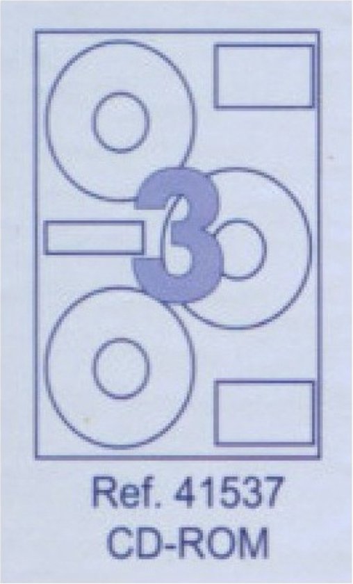 ETIKETTEN STICKERS FORPUS A4 3 CD-ROM ETIKETTEN 100 VEL (300 ETIKETTEN ...
