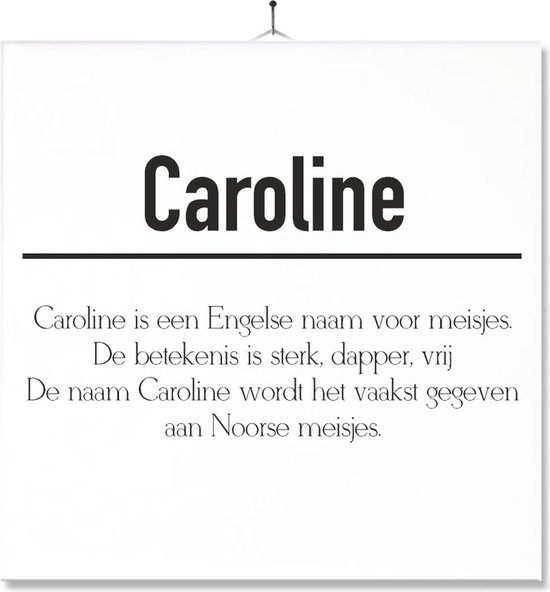 Tegel Met Opdruk | Betekenis | Kado | Cadeau | Met Naam - Caroline | bol