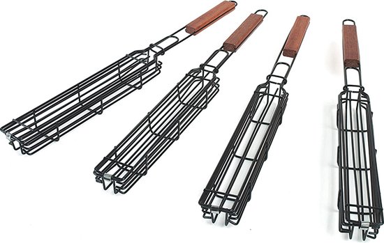 Grillrooster - BBQ - Set van 4 - Grillmandje - Barbecue accessoires ...