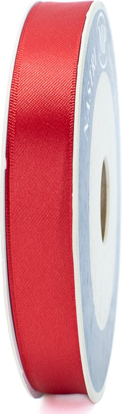 rood lint - satijn cadeaulint - 50 meter x 15 mm - inpaklint - inpak ...