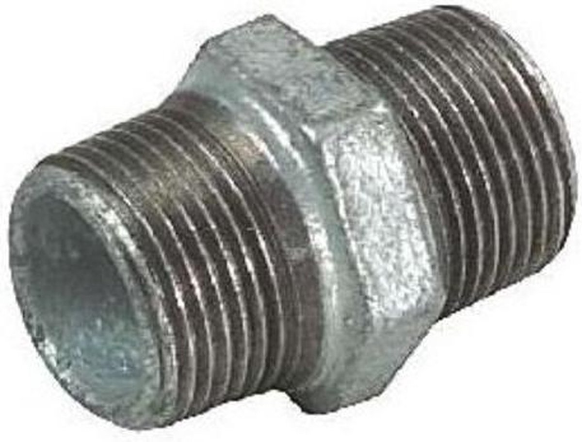 Nefit Ind Nr280 dubbele nippel met 2 x buitendraad 1 1/4 gegalvaniseerd | bol.com