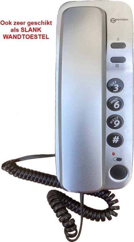 GEEMARC Marbella slanke analoge TELEFOON - zilver | bol