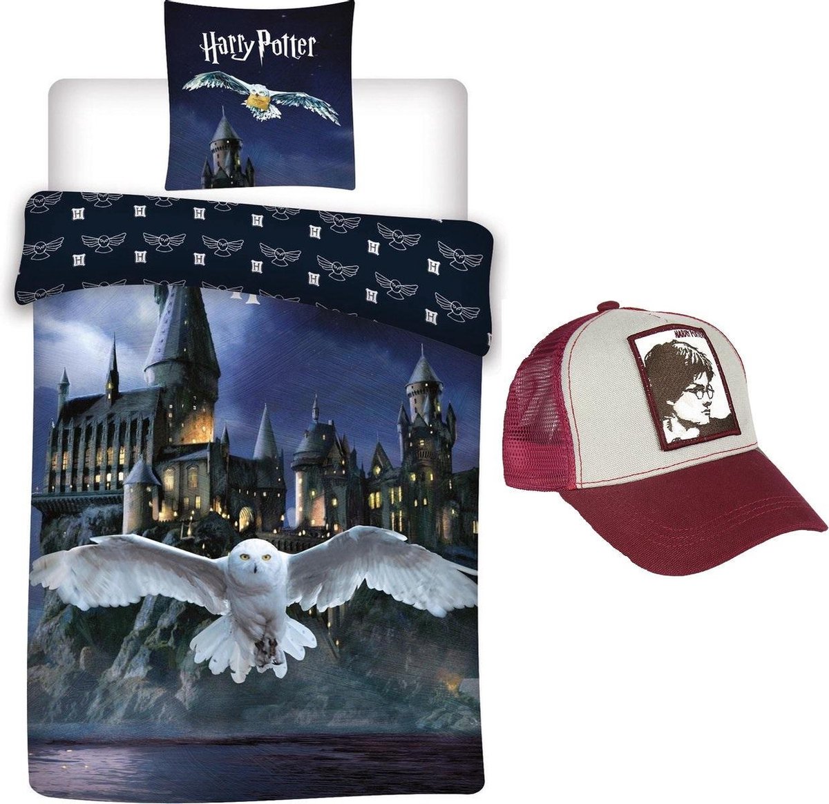 HARRY POTTER dekbedovertrek Hedwig - 140x200cm - Flanel Incl. Harry ...