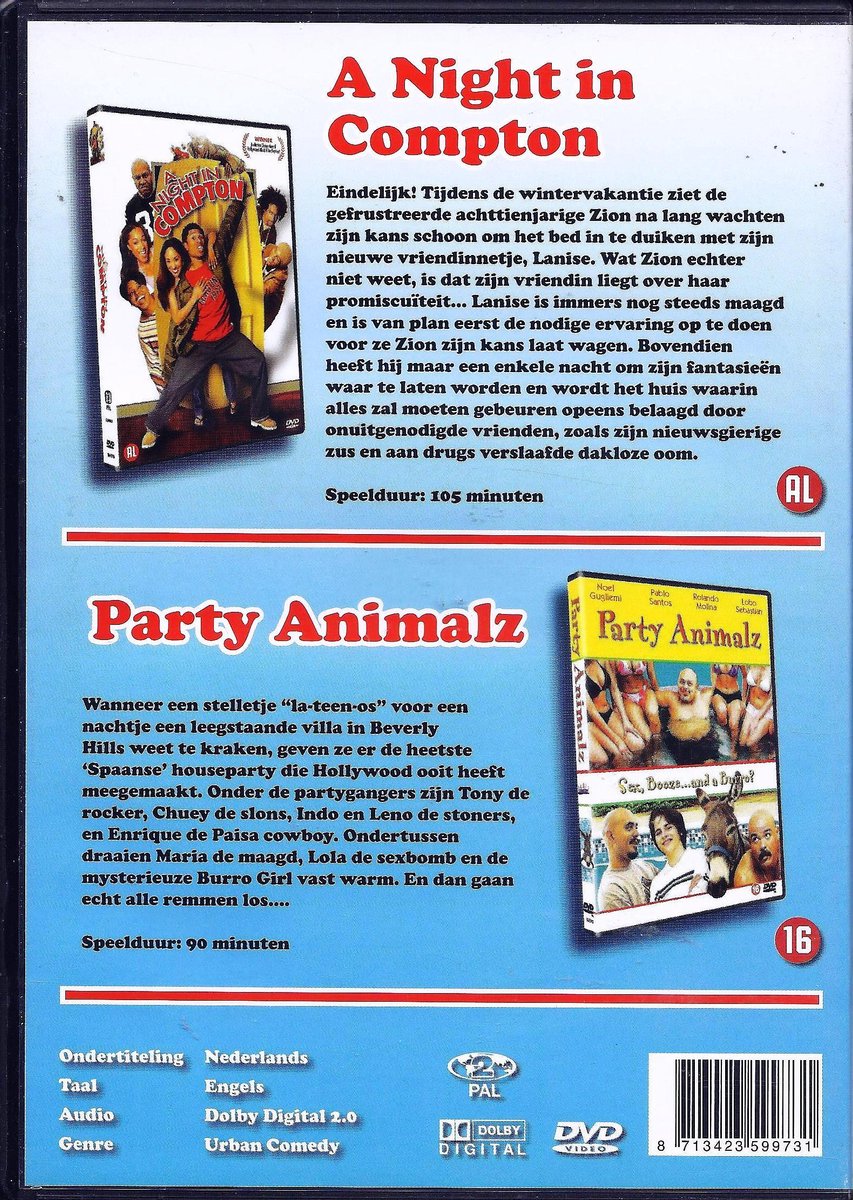 De Urban Collectie: A Night In Compton + Party Animalz (Dvd) | Dvd's ...