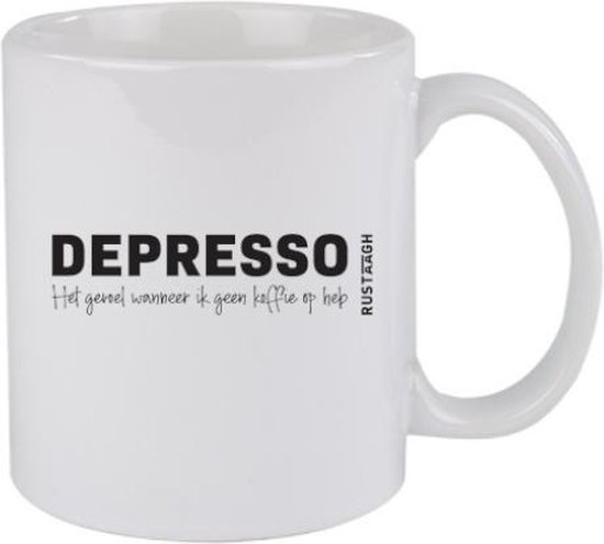 Depresso het gevoel wanneer ik geen koffie op heb Rustaagh mok - kop - beker -... | bol