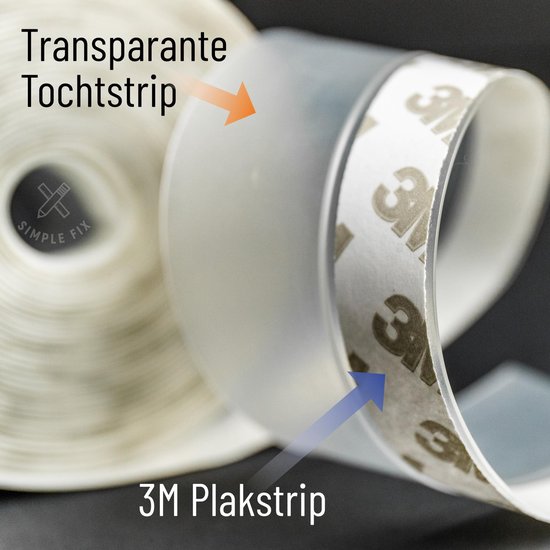 Simple Fix Tochtstrip - 500cm x 4.5cm - Tochtstrips voor Deuren ...