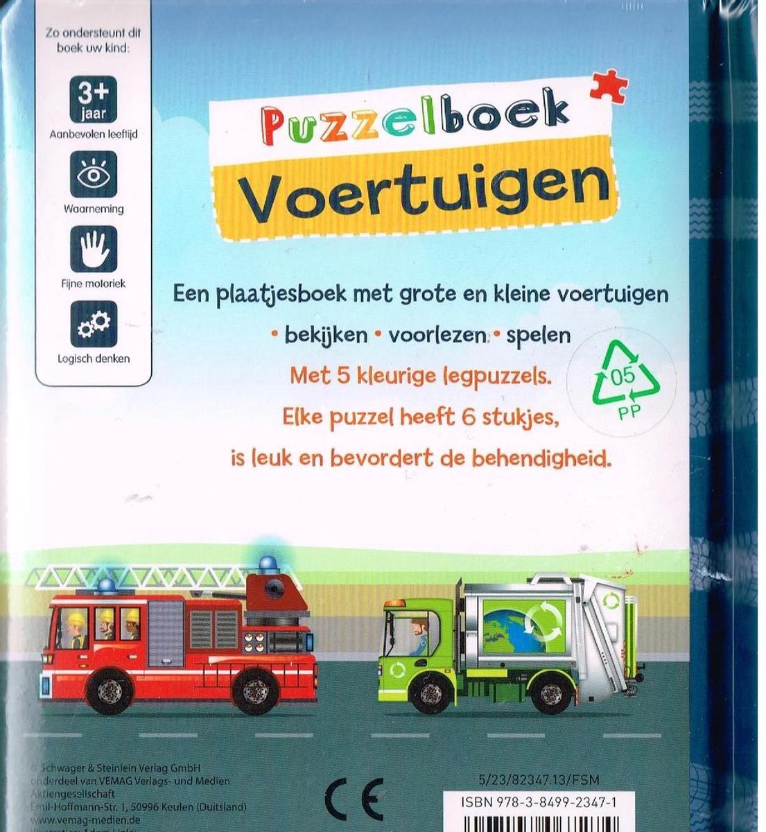 plaatjes boek met 5 puzzels/ 6 stukjes per puzzel/ leuk en bevordert de ...