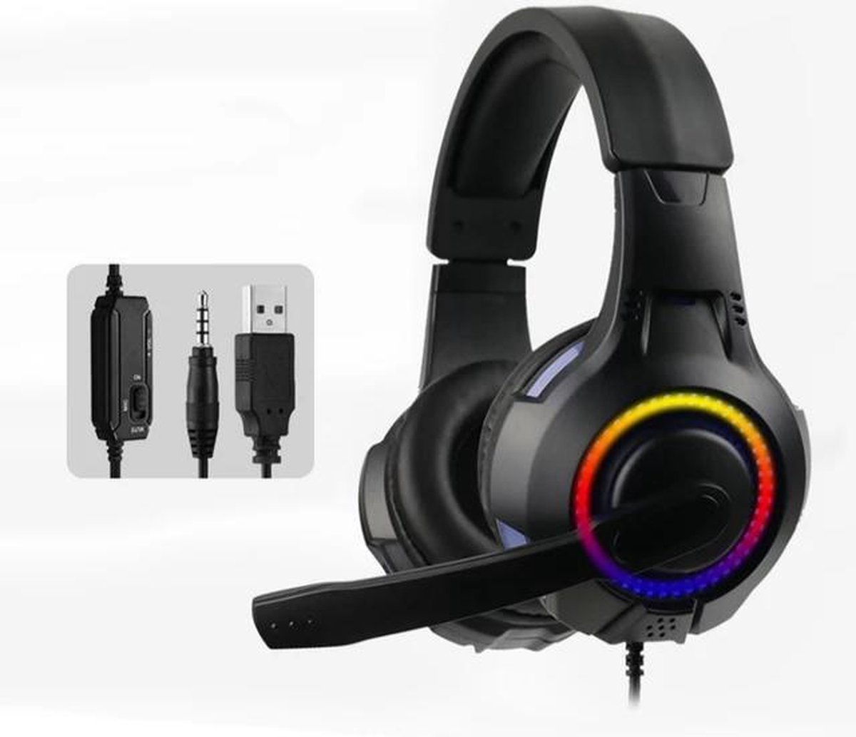 RPD Gaming Headset met RGB Verlichting - Gaming Koptelefoon - Voor ...