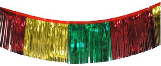 Folie tinsel Slinger , Rood/Geel/ Groen, Carnaval | bol.com