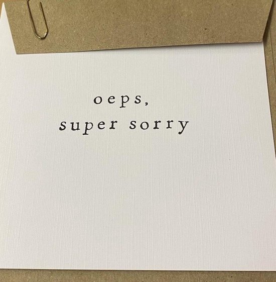 Wenskaarten - Excuses - Sorry - set van 2 stuks | bol.com