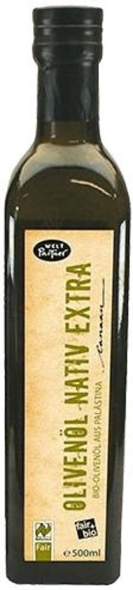 Pit&Pit - Olijfolie Canaan Bio 500 ml - Fairtrade - Licht zoet, kruidig ...