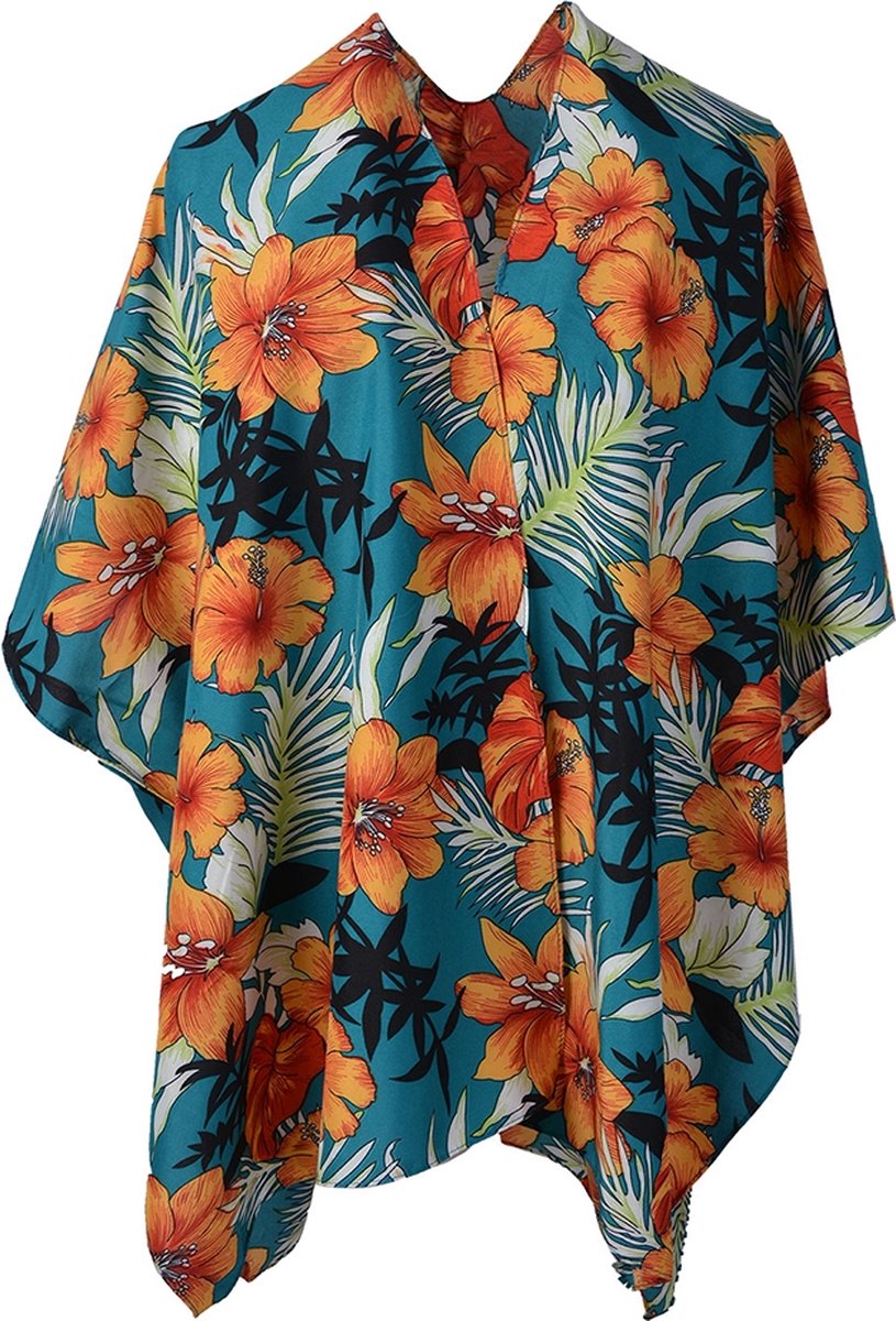 Juleeze Tuniek Dames met Tas Set Oranje Synthetisch Bloemen ...