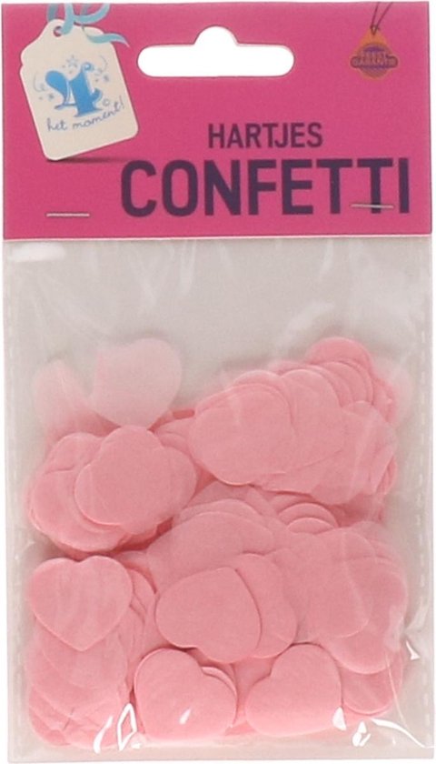 Verpakking hartjes confetti | roze | papier | 2x ca. 100 stuks | bol.com