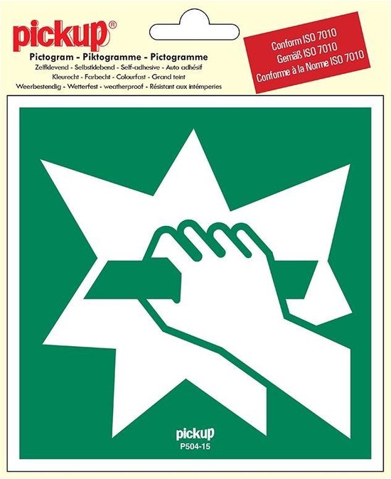 Pickup Pictogram 15x15 cm - Ruit inslaan om vluchtweg te bereiken ...