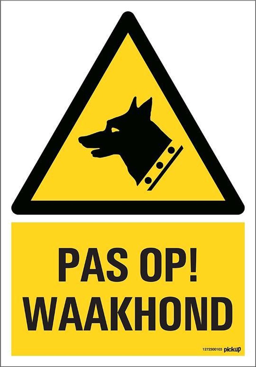 Pickup bord 23x33 cm Combinatie - Pas op waakhond | bol