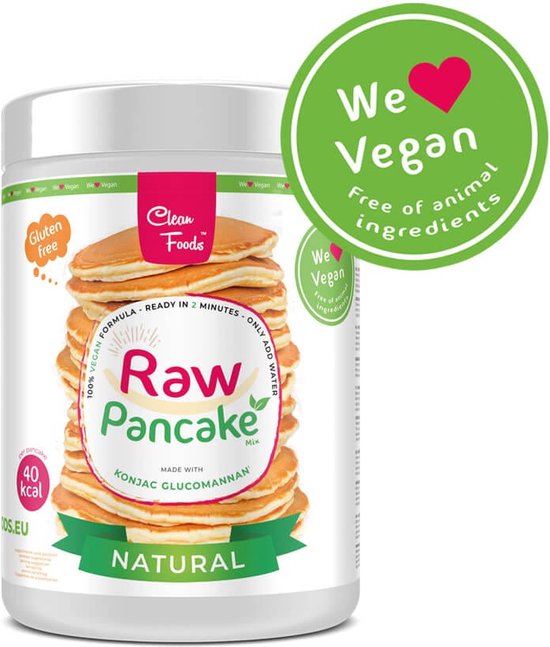 Clean Foods | Raw Pancake Vegan | Naturel | 1 x 425 gram | bol