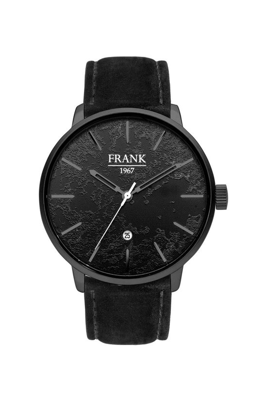 Frank 1967 Watches 7FW 0019 Stalen Horloge met Leren Band - Ø47 mm ...