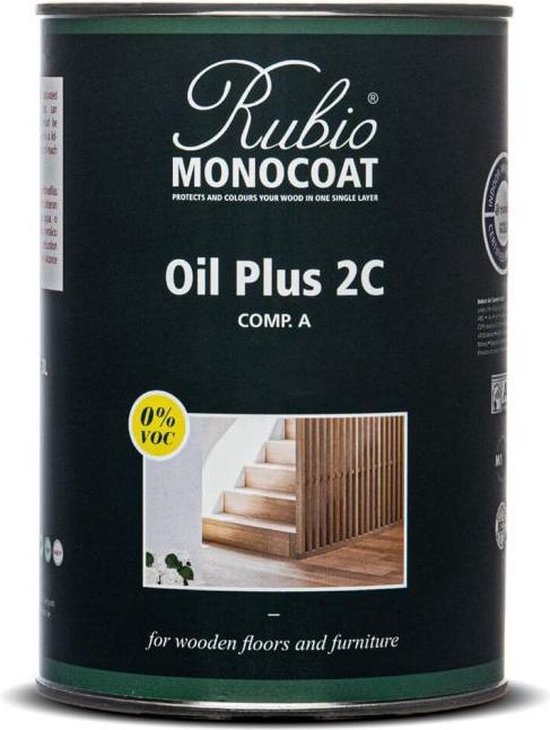 Rubio Monocoat Oil + 2C - comp. A - GOLD / metalen blik 1 L Kleur: Mist ...