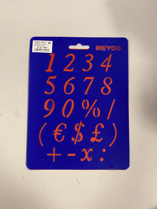 Teken, schilder en/of tamponeer sjabloon cijfers cursief | bol.com