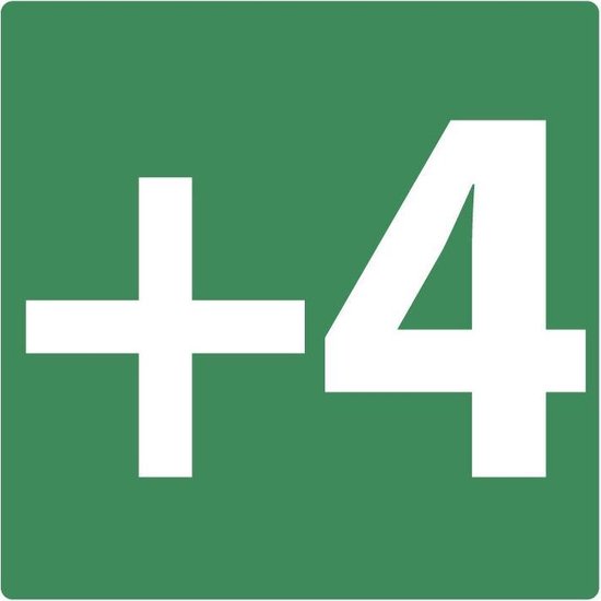 Niveau +4 sticker 100 x 100 mm | bol.com