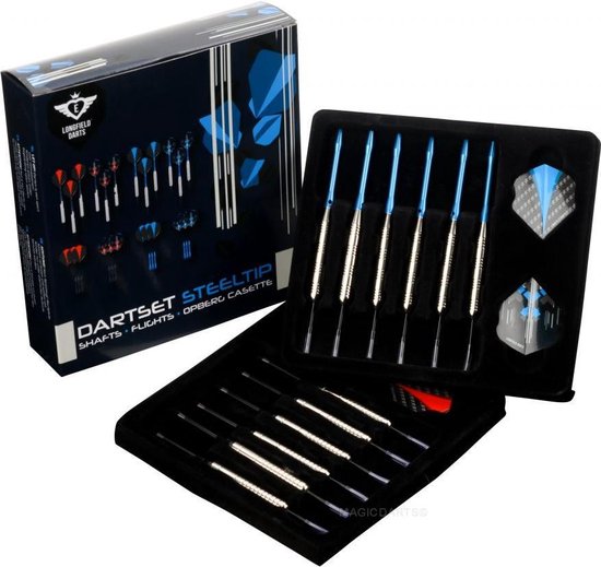 Longfield Darts - 4 sets darts steeltip nickelplated brass 21-23 gr | bol