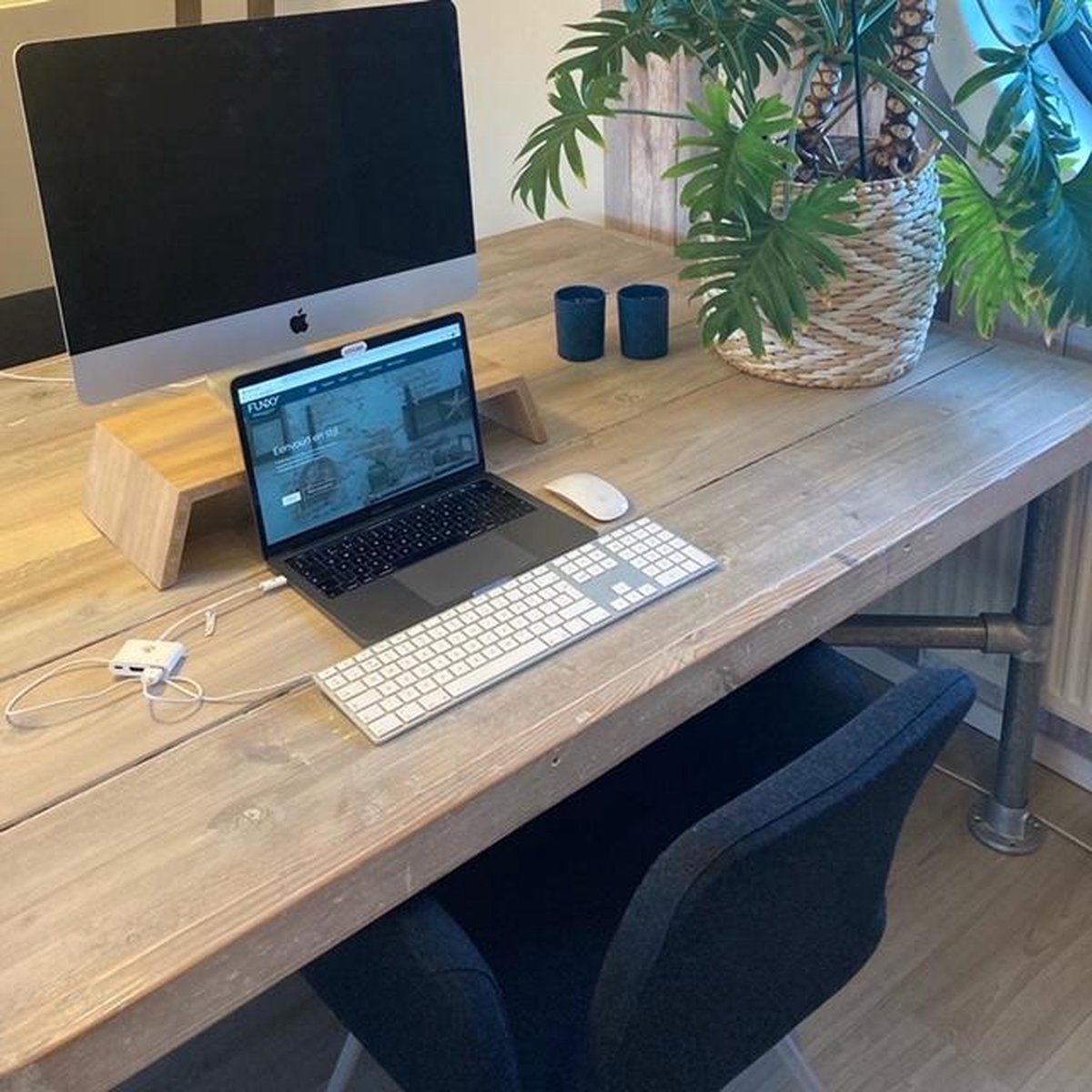 Funxy Laptop & Monitor standaard - handgemaakt - bamboe ...