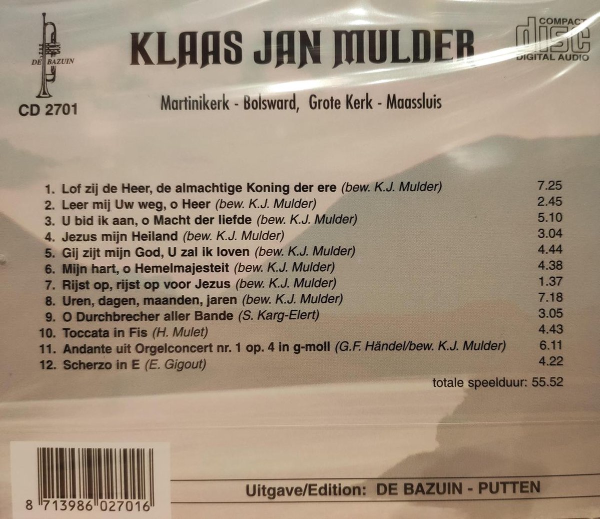 Martinikerk Bolsward & Grote Kerk M, Klaas Jan Mulder | CD (album ...