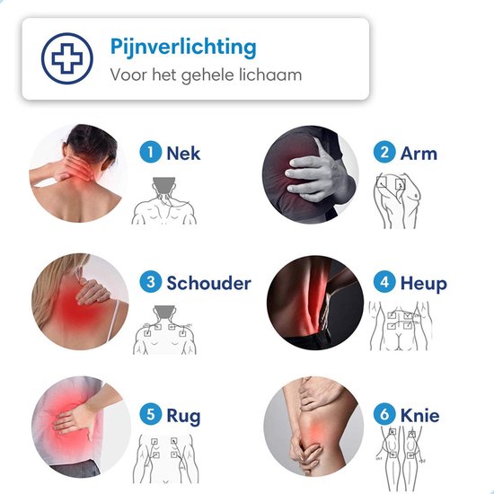 Kluvaro Tens Apparaat - EMS trainer - Spierstimulator - 12 programma’s ...