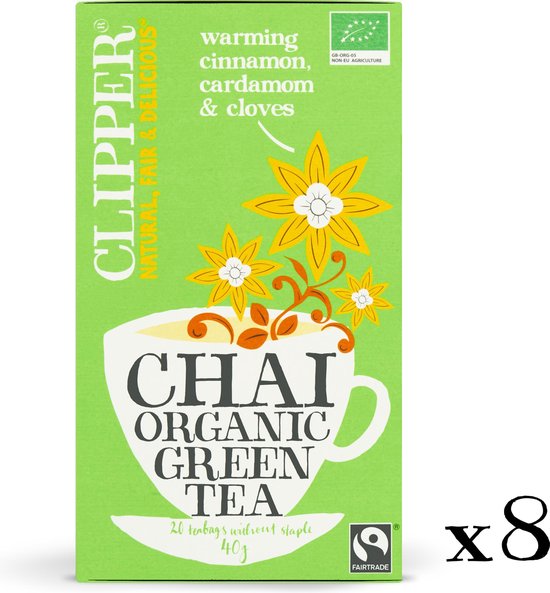 Clipper Organic Green Tea Chai- 8 x 20 zakjes - NL-BIO-01 | bol