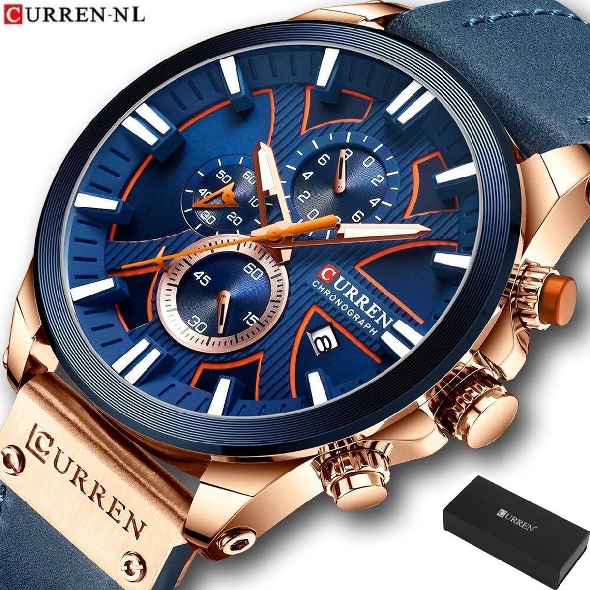 Horloges voor Mannen Heren Horloge Curren Herenhorloge Watch - Jongens ...