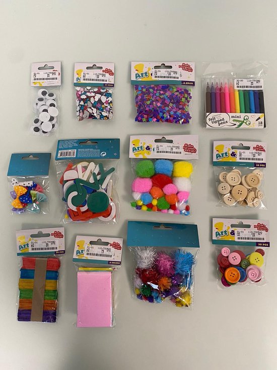 Knutsel Setje: Diverse Voorwerpen En Knutselobjecten - 12-Delige Set ...