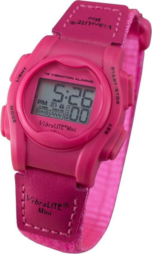 Alarmhorloge- plashorloge-Vibralite Mini- 12 alarmen - Roze | bol.com