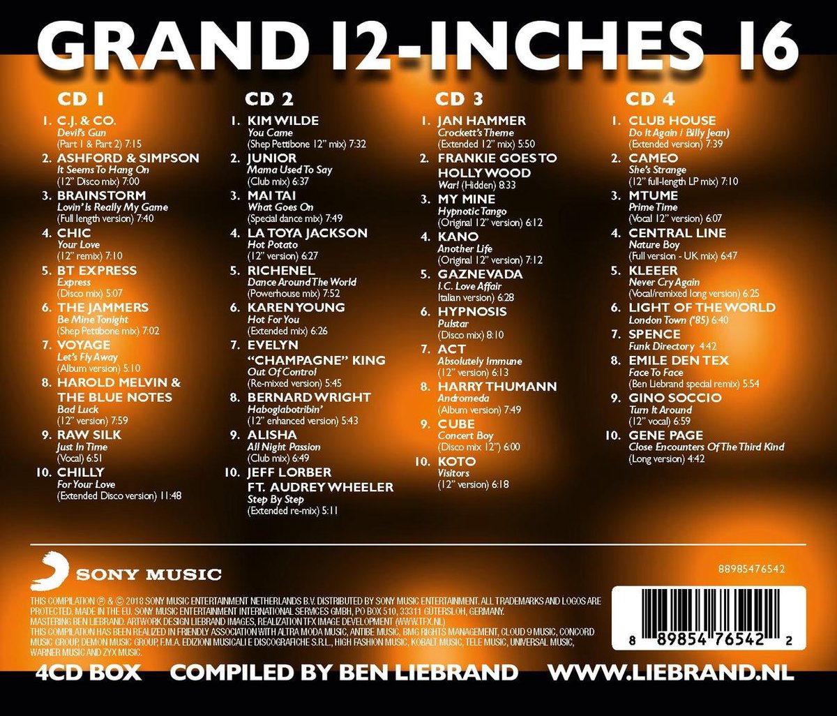 Grand 12-Inches 16, Ben Liebrand | CD (album) | Muziek | bol.com