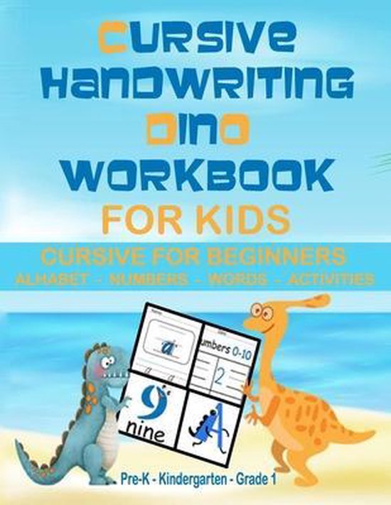 Cursive Handwriting Dino Workbook for Kids, Happy Family ...