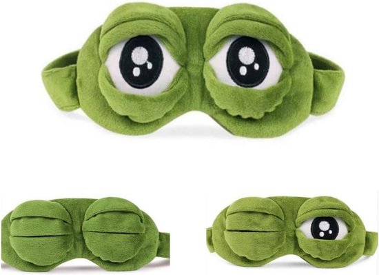 Apanphy oogmasker slaap, pluisjes karikatuur kikker ogen masker slapen ...