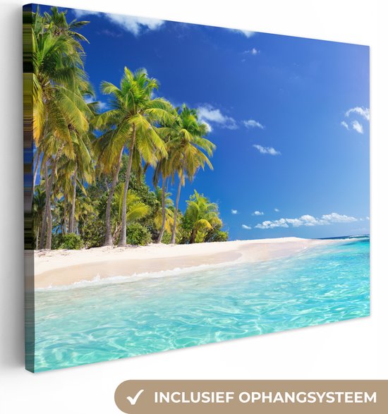 OneMillionCanvasses - Canvas - Strand - Zee - Palmboom - 160x120 cm - Canvas... | bol