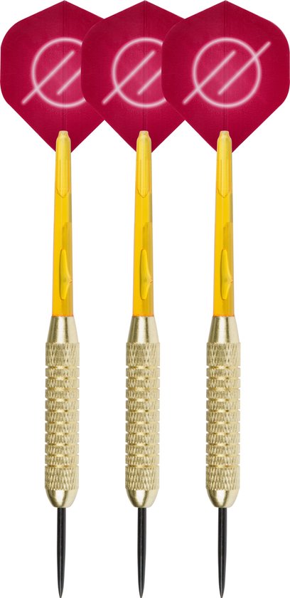 Faver Dartpijlen Brass Coated - 3 stuks - Rood – 22 gram - Extra ...