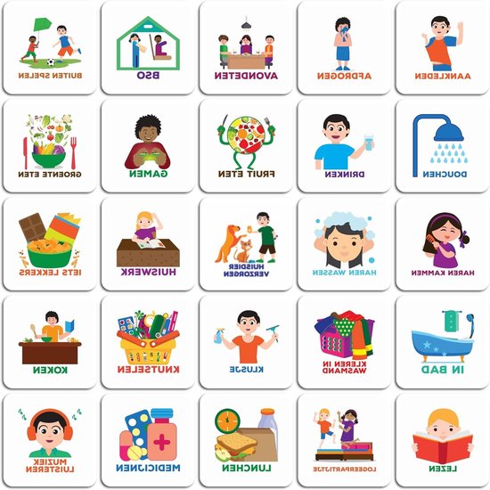 Magnetische pictogrammen voor weekplanner - planbord kind | bol