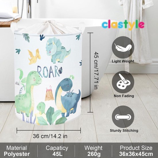 Leuke Dinosaurussen Groene Kinderen Wasmand - Bladeren Ronde Speelgoed ...